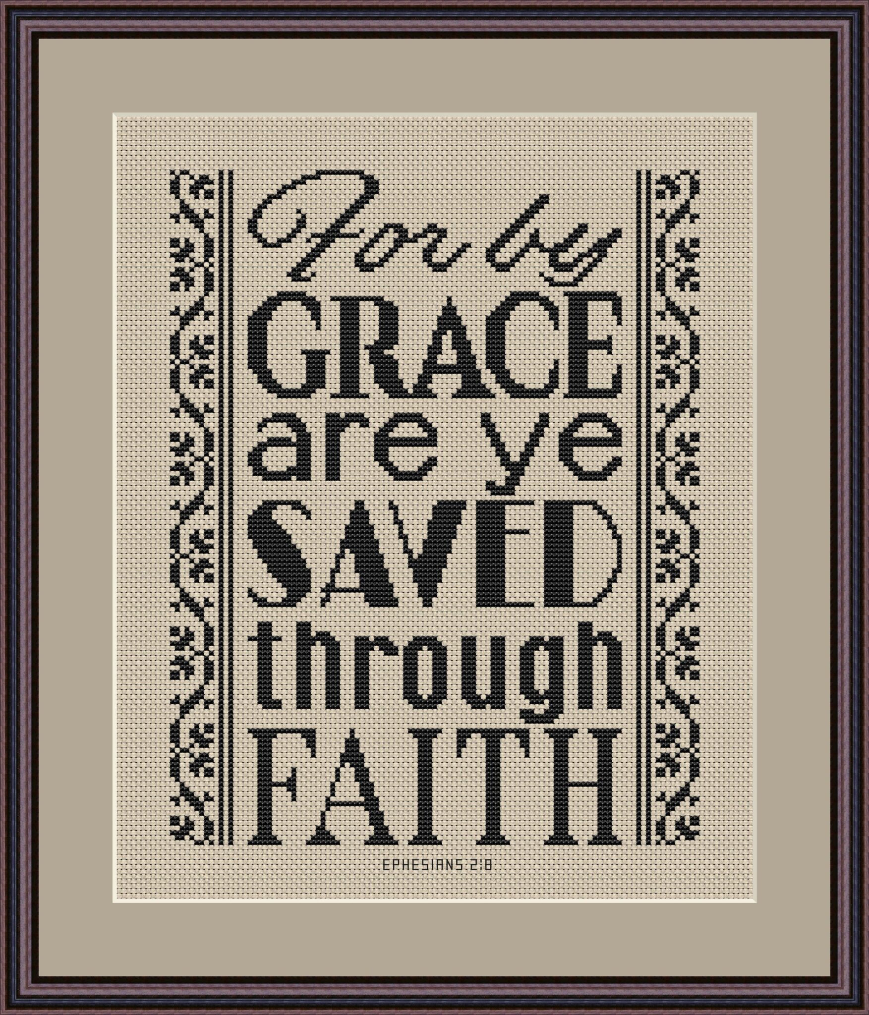 Bible Verse Cross Stitch Patterns Including King James Version KJV ...