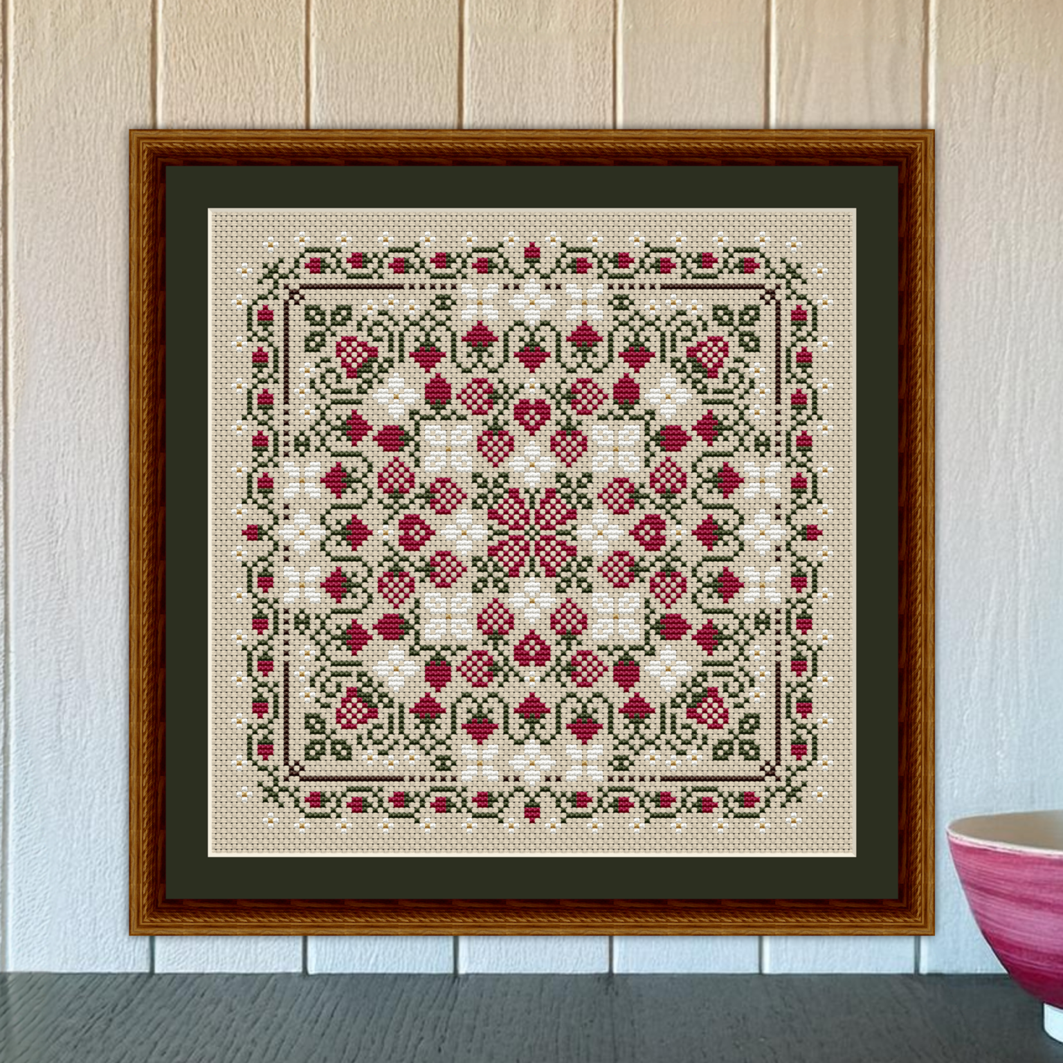 Strawberry Patch Cross Stitch Pattern 1069 – Happiness Is HeartMade ...