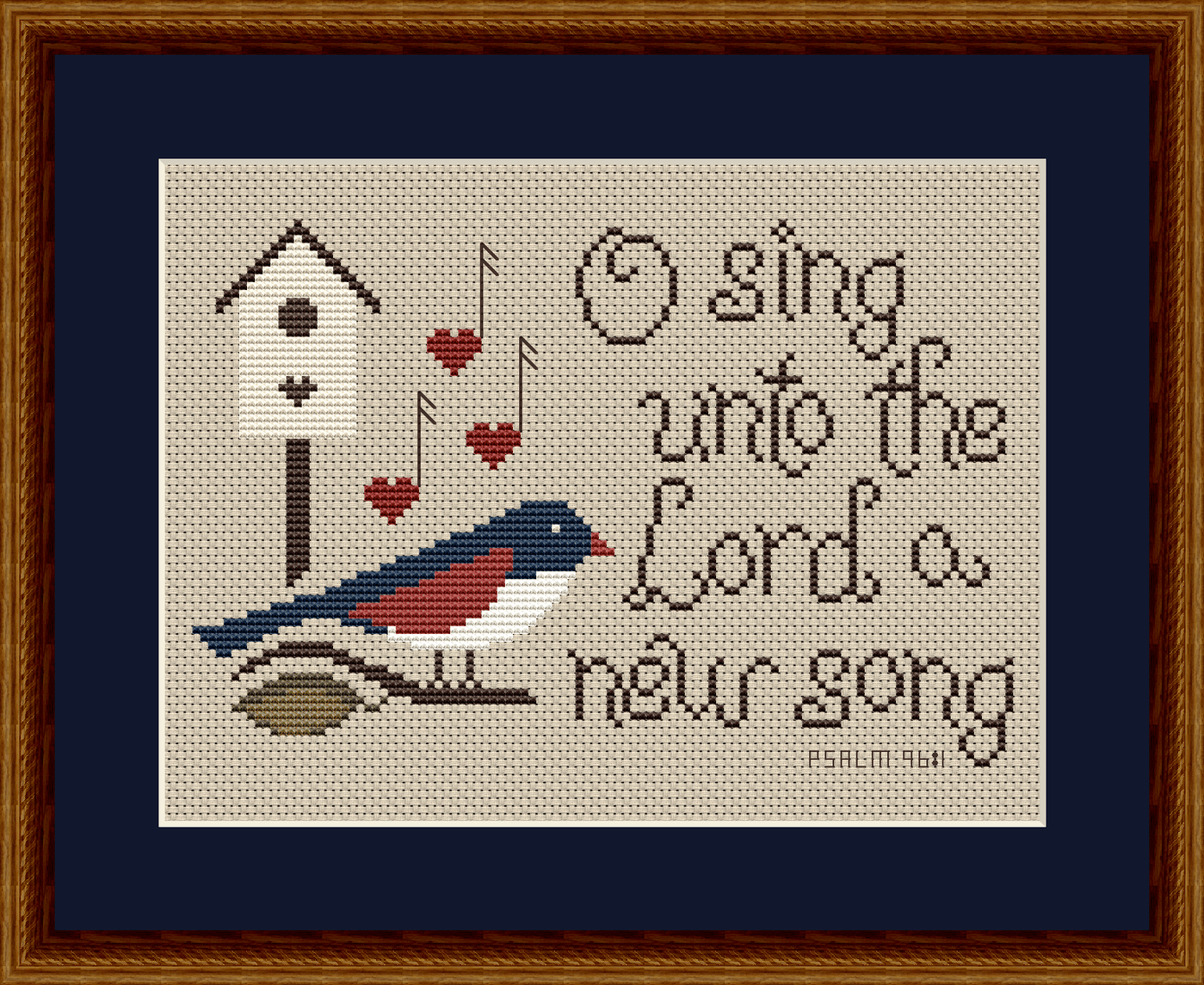 O Sing Unto The Lord Cross Stitch Pattern 2009-E – Happiness Is ...