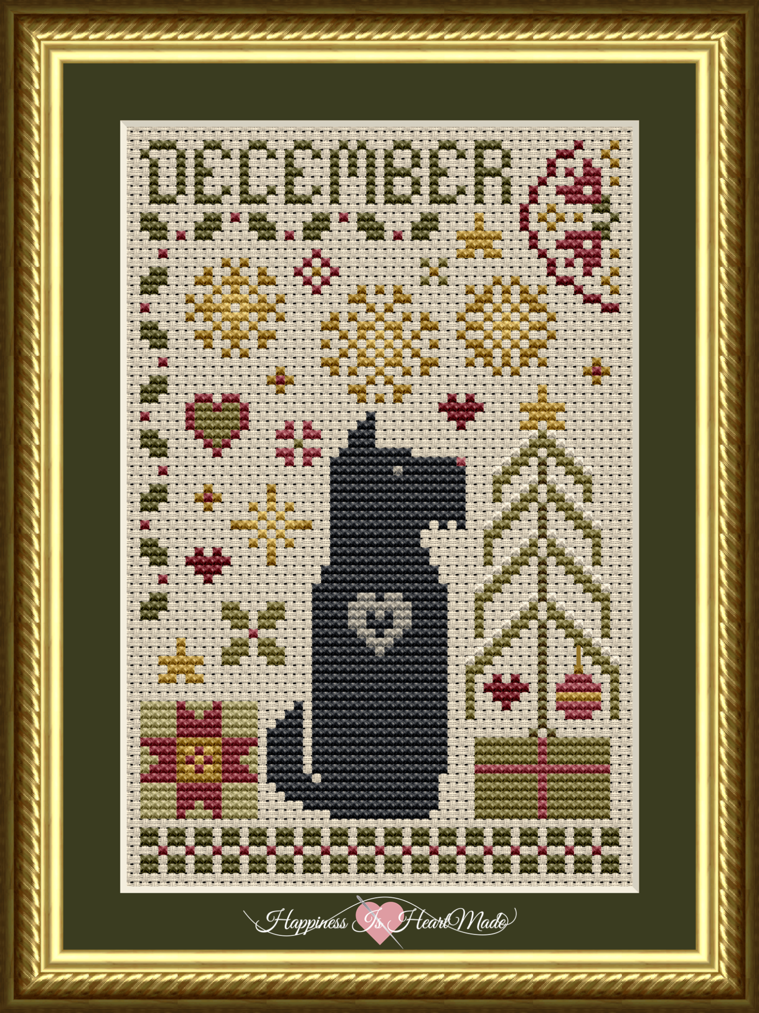 The Dog Days: Scottie December Dog Christmas Cross Stitch Pattern 6562 ...